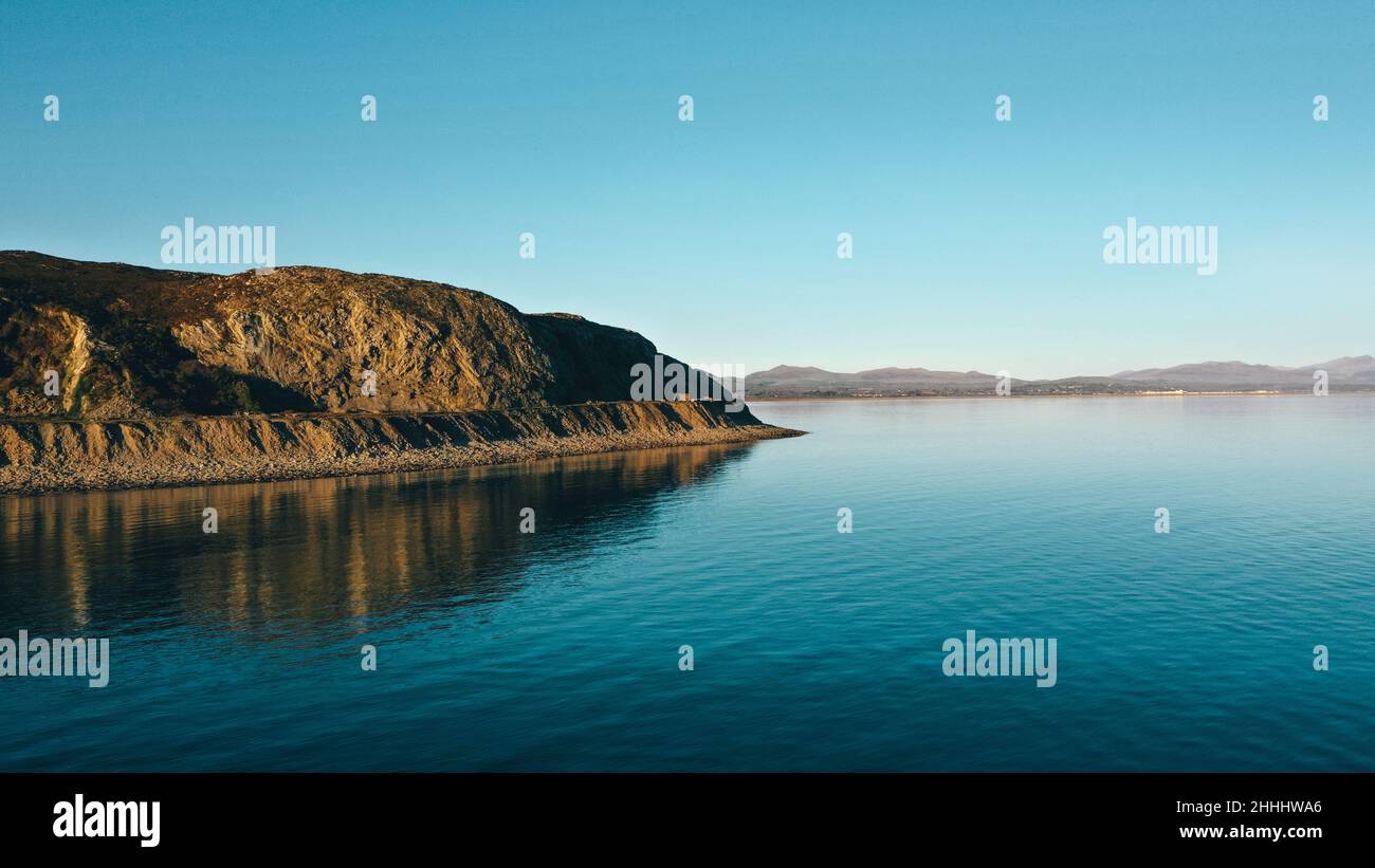 Aerial view of Llanbedrog Headland, North Wales Stock Photo - Alamy