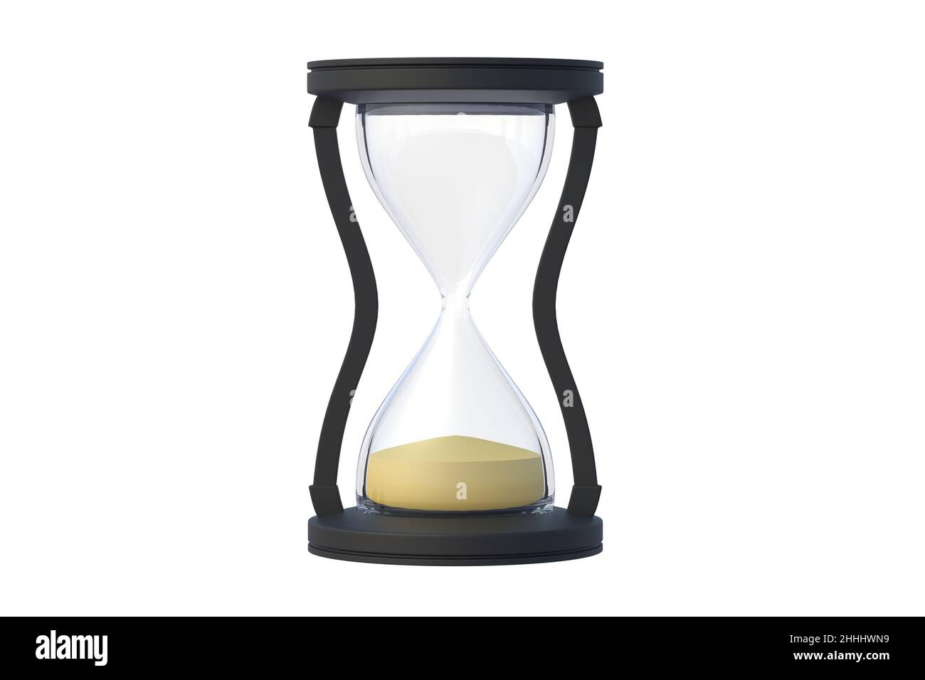 Sand clock isolated on white background. 3d render Stock Photo - Alamy