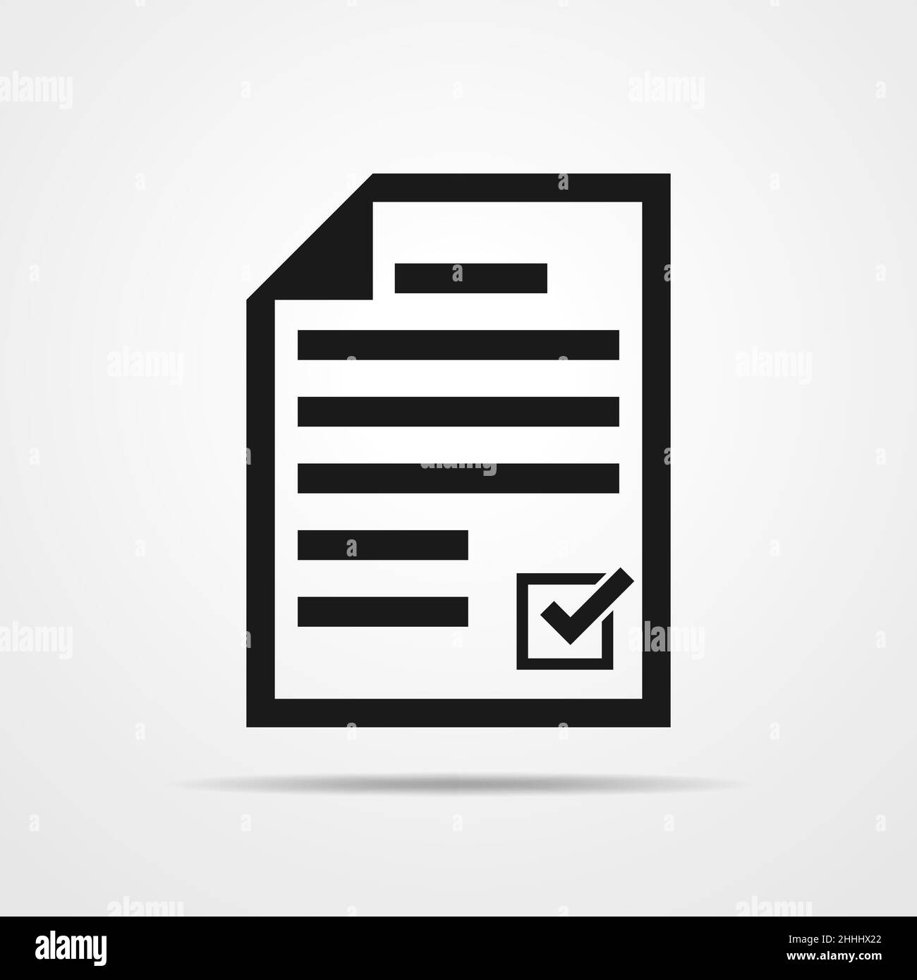 Checklist icon. Concept of quality control. Black checklist icon in ...
