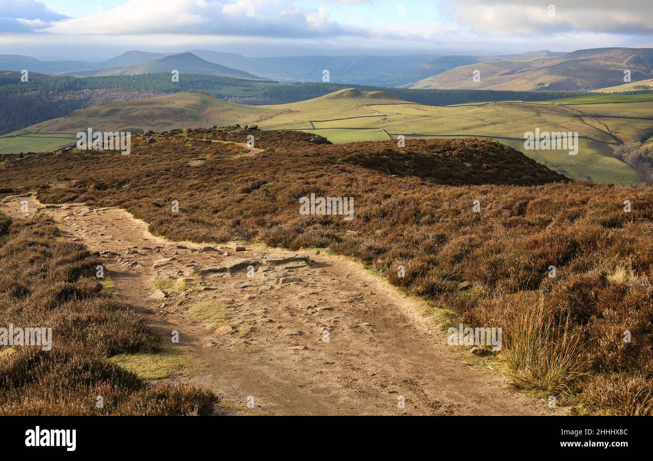 Derwent Edge path, Peak District UK Stock Photo - Alamy