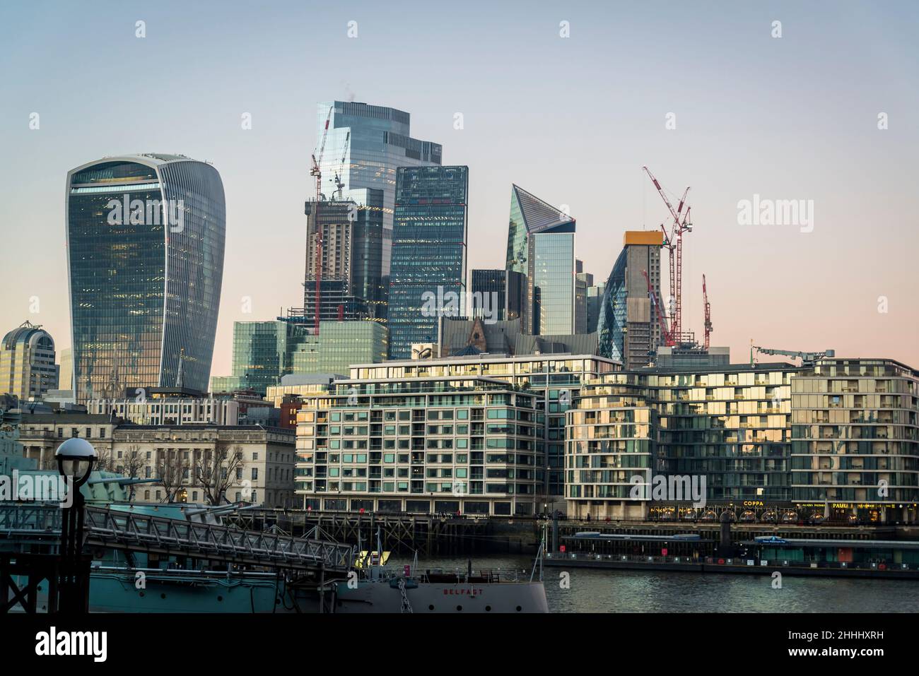 City of London with iconic Walkie-Talkie skyscraper, seen from Tower ...