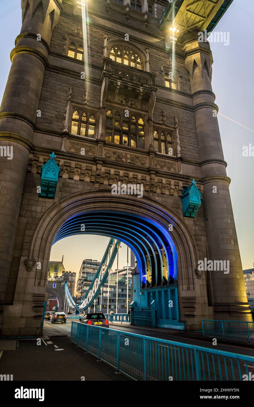Tower Bridge, a Grade I listed suspension bridge built between 1886 and ...