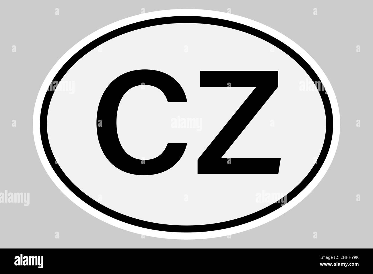 Czech Republic international vehicle registration code Stock Vector ...