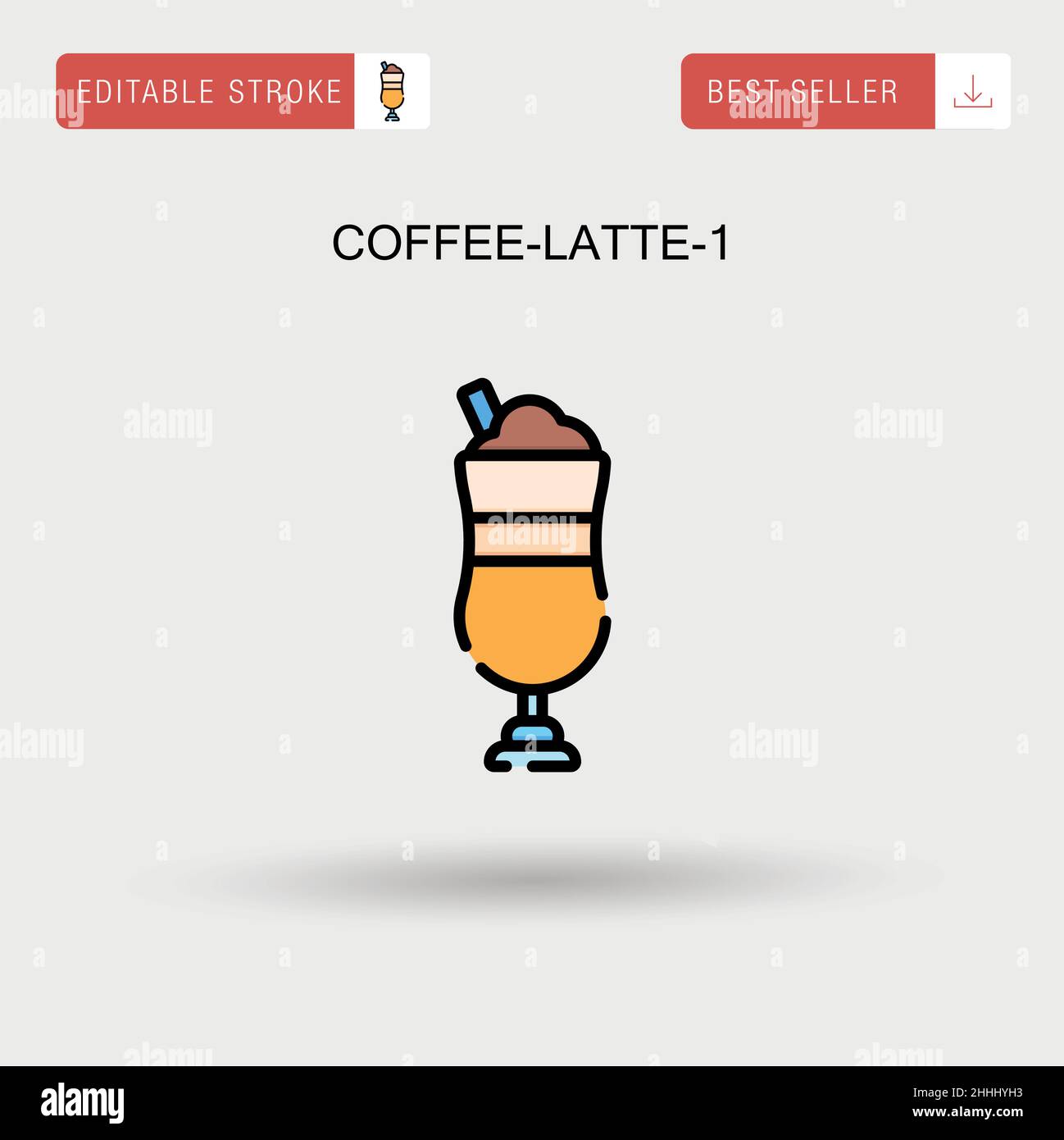 Coffee-latte-1 Simple vector icon Stock Vector Image & Art - Alamy