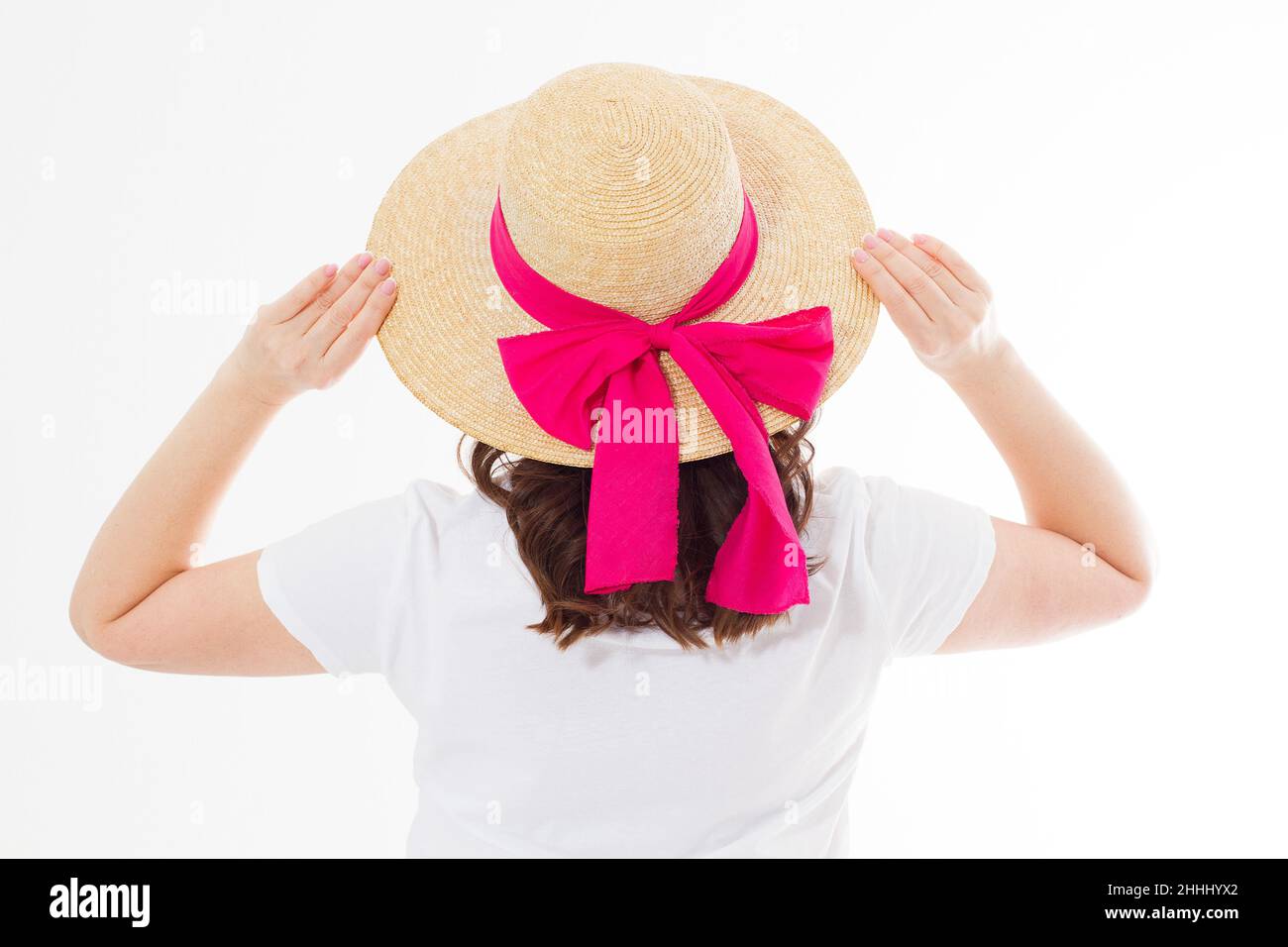 Woman hat back view isolated hi-res stock photography and images - Alamy