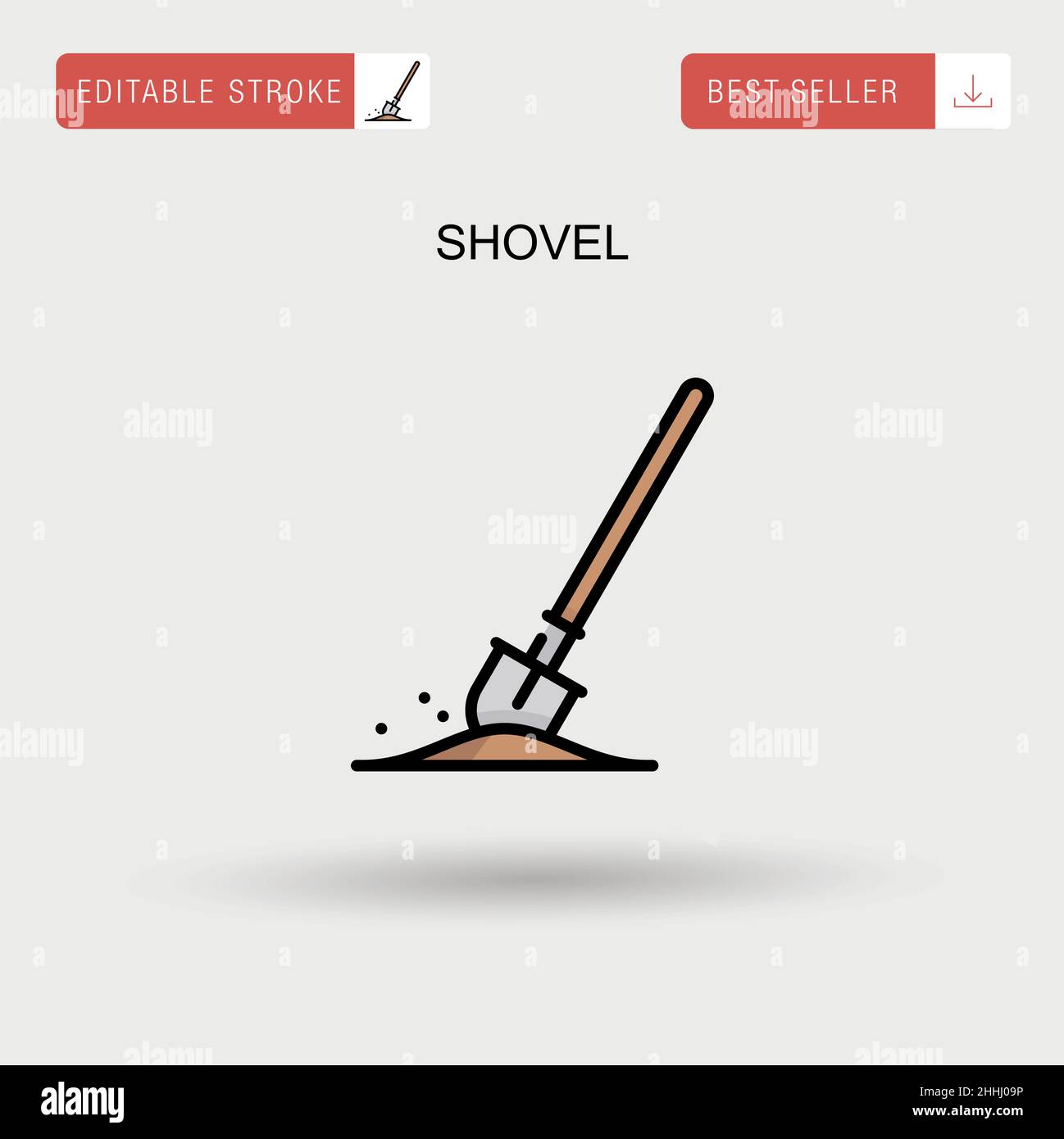 Snow removal man shovel Stock Vector Images - Alamy