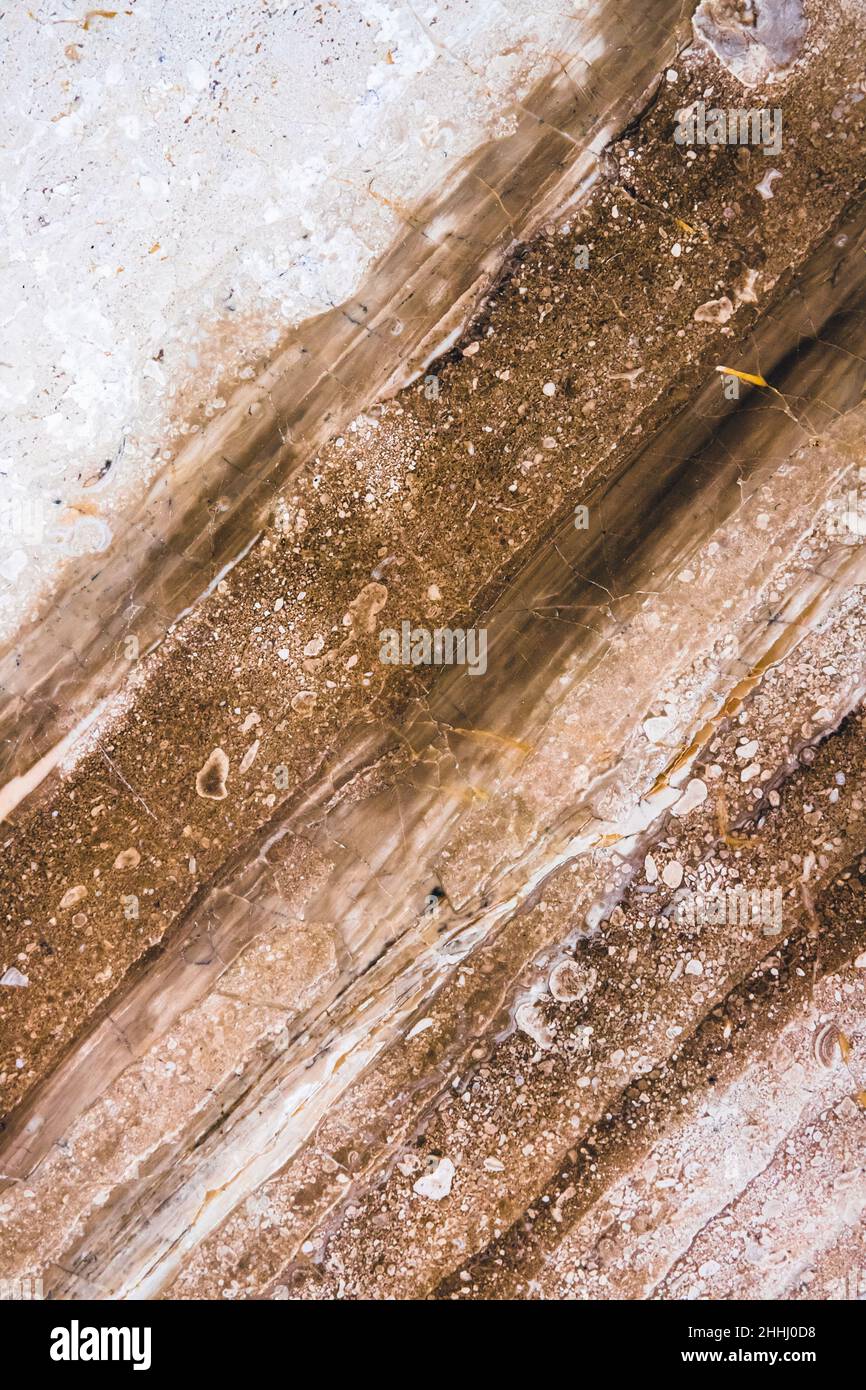 Brown white marble pattern. Close-up background photo texture. Natural ...