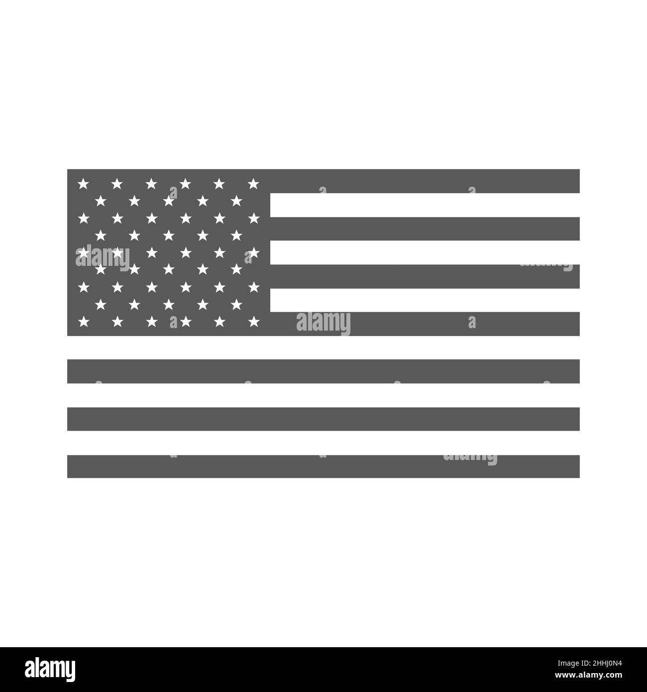 American flag isolated. Vector illustration. US flag in flat design ...