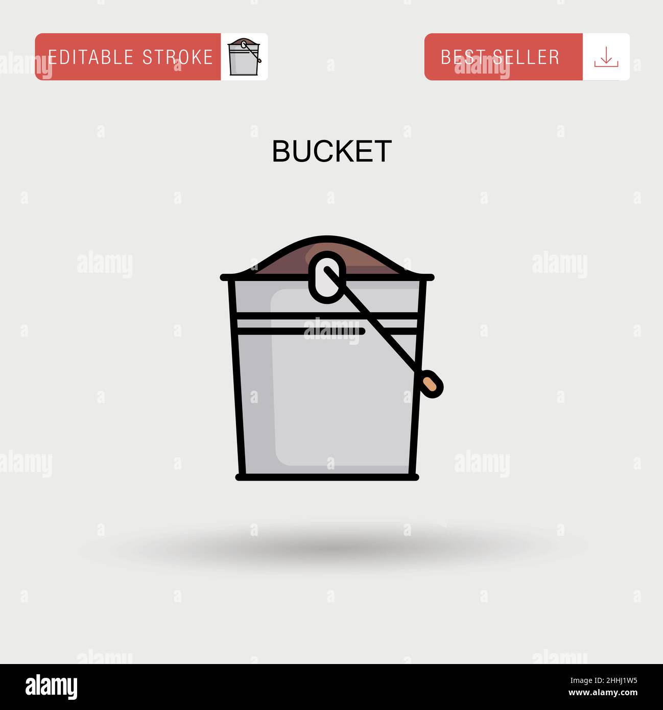 Bucket Simple vector icon Stock Vector Image & Art - Alamy