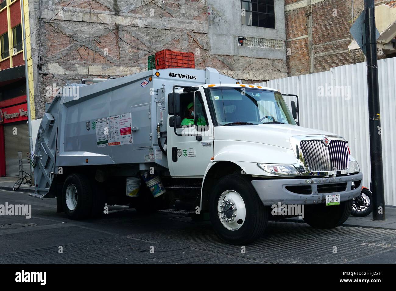 garbage truck, Mexico City, Ciudad de México, Mexico, North America ...