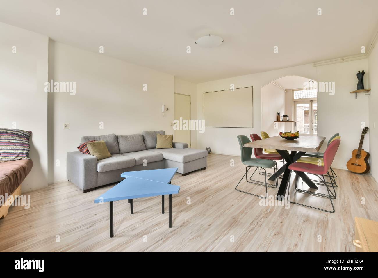 Interior design of small clean living room Stock Photo - Alamy