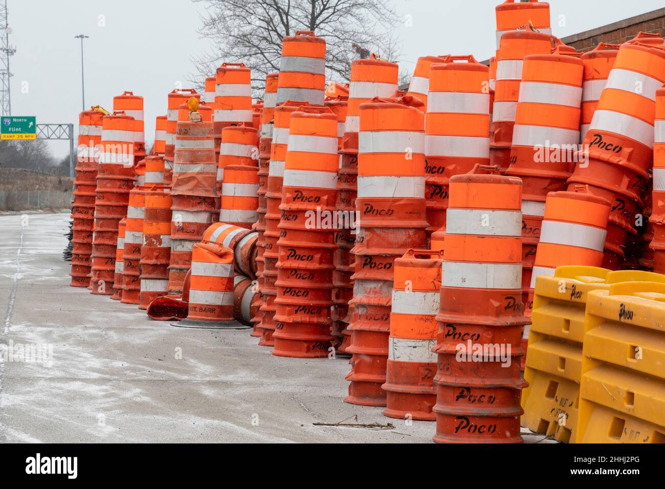 Road Construction Barrels