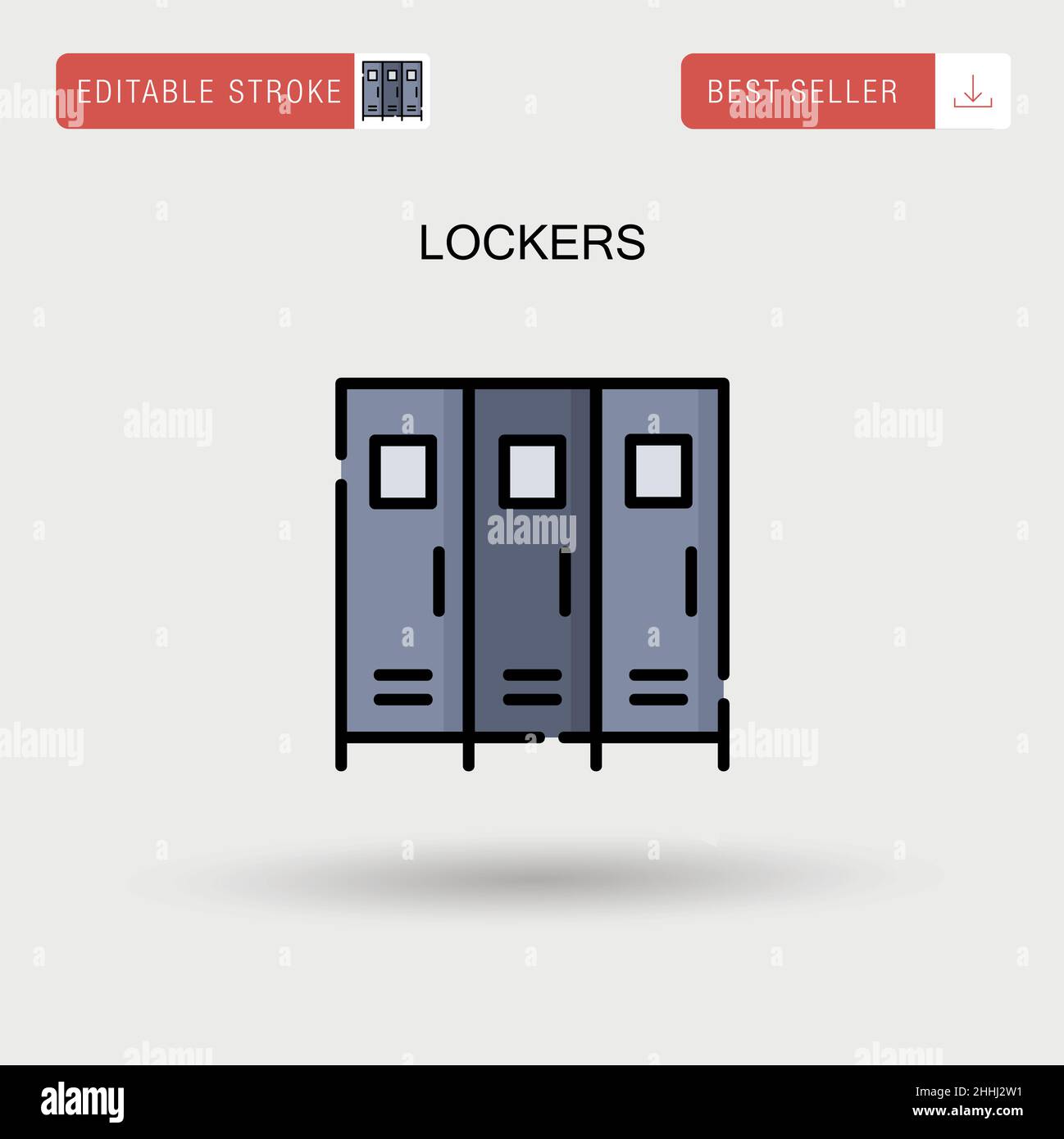 Lockers Simple vector icon Stock Vector Image & Art - Alamy