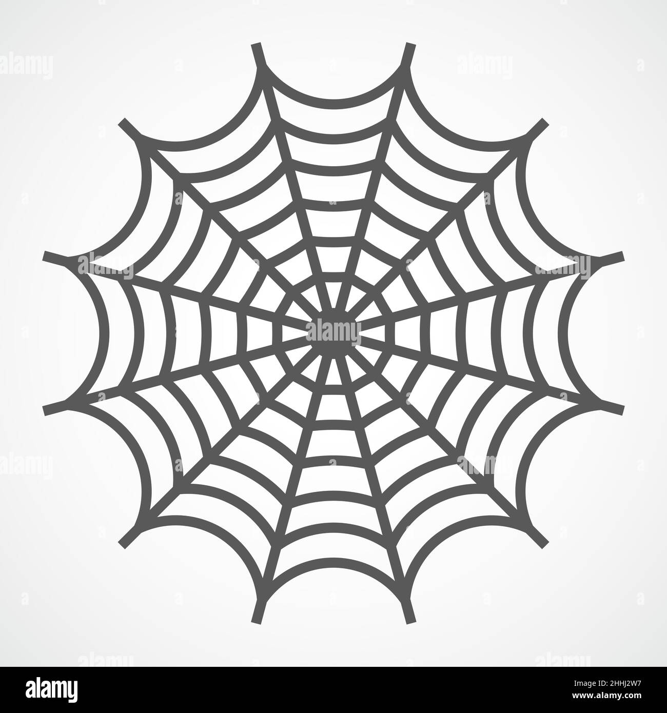 Gray cobweb isolated on light background. Vector illustration. Spider ...