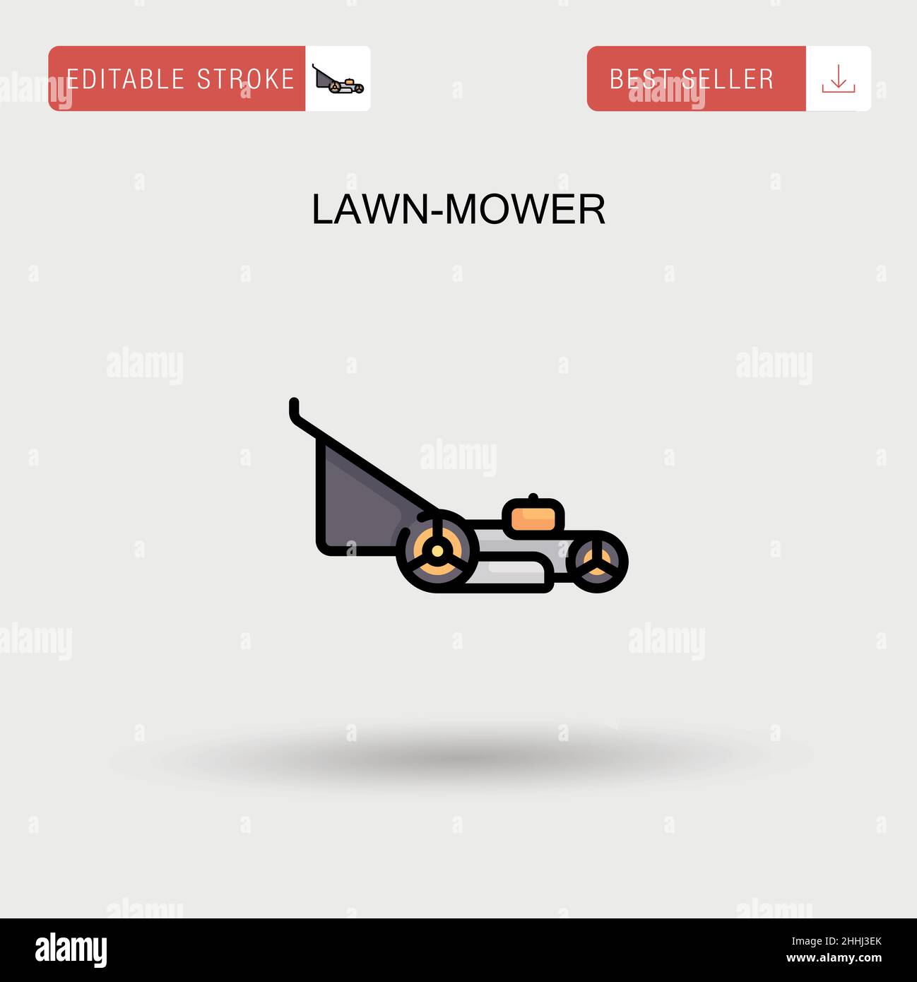 Lawn mower icon hi-res stock photography and images - Alamy