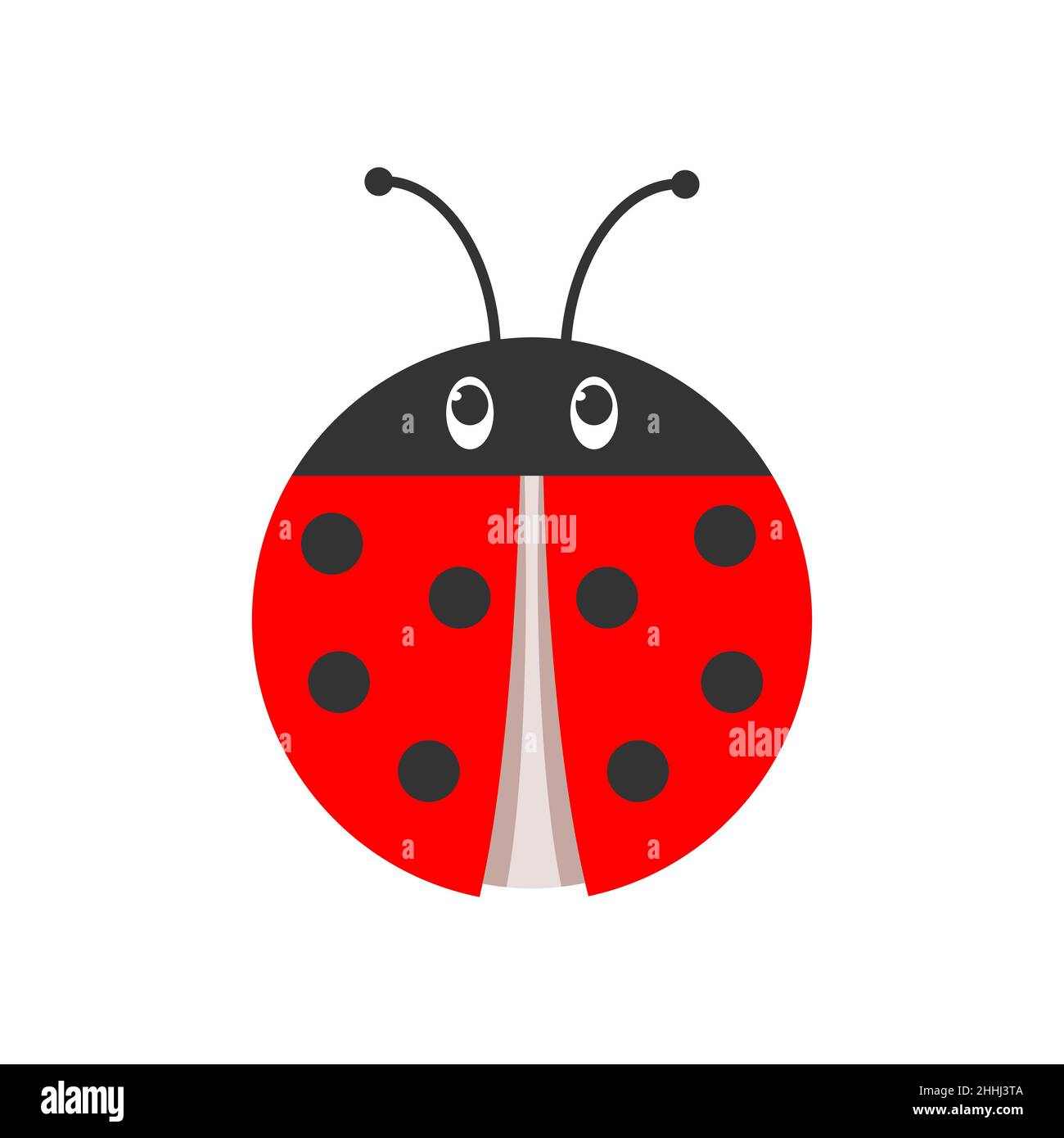 Ladybug icon in flat design. Vector illustration. Red ladybug isolated ...