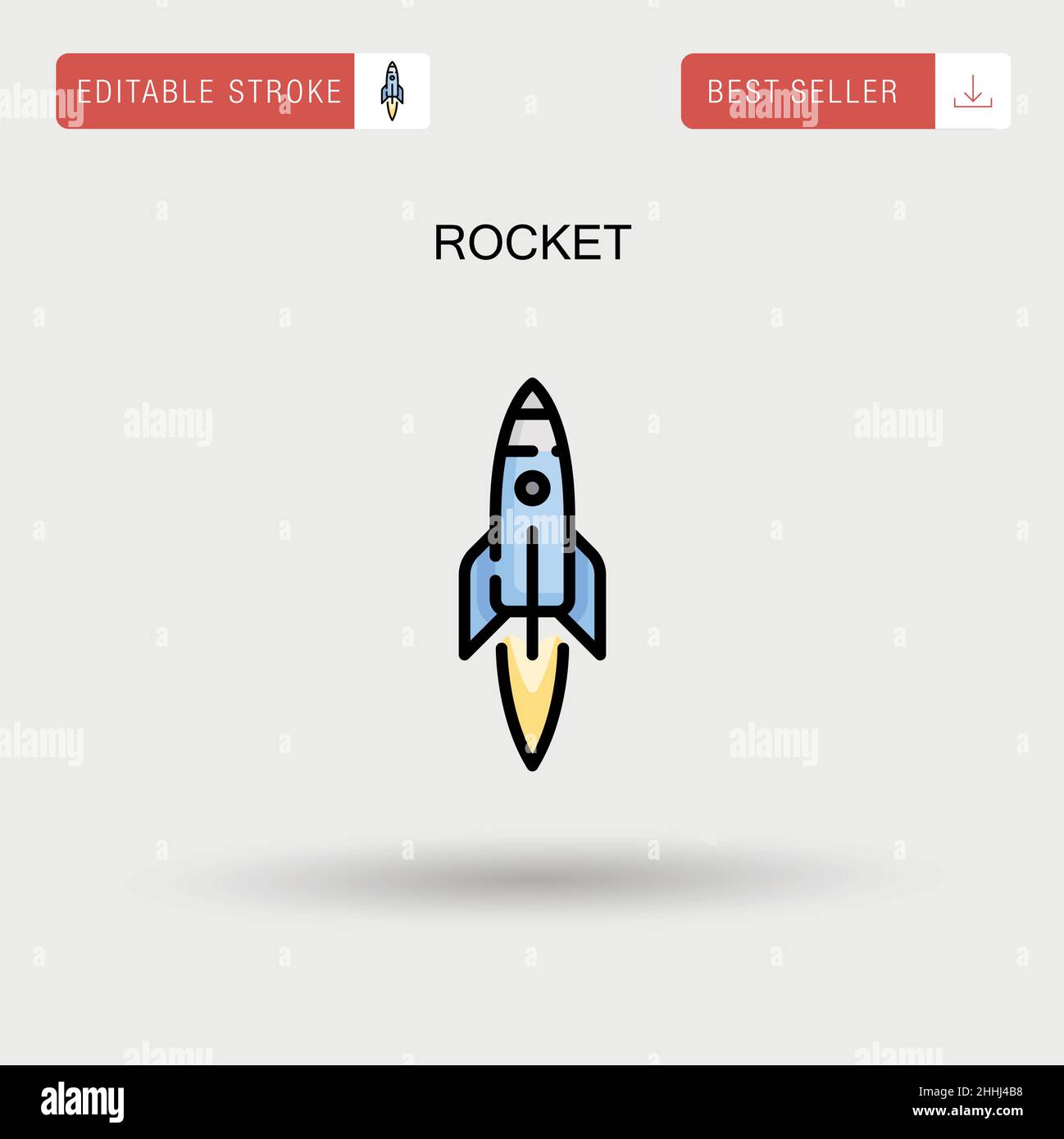 Rocket Simple vector icon Stock Vector Image & Art - Alamy