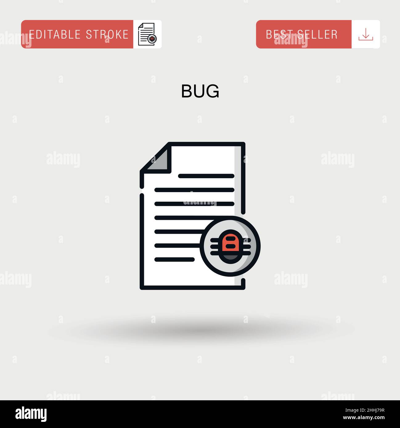 Bug Simple vector icon Stock Vector Image & Art - Alamy