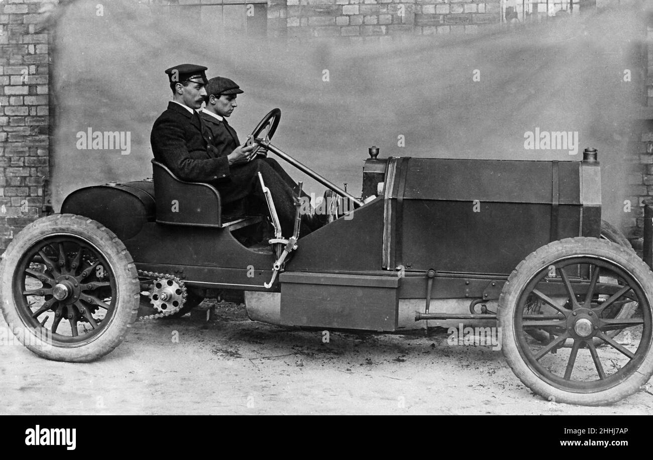 Edwardian gentleman seen here competiting in motor trials 8th June 1905 ...