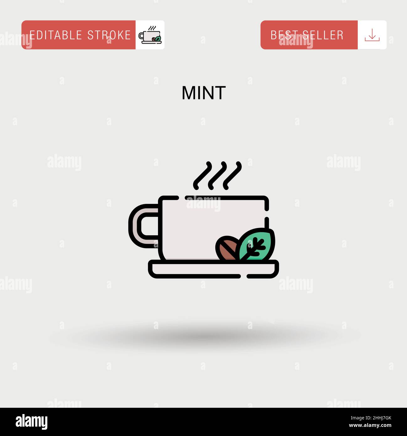 Spearmint leaves Stock Vector Images - Alamy