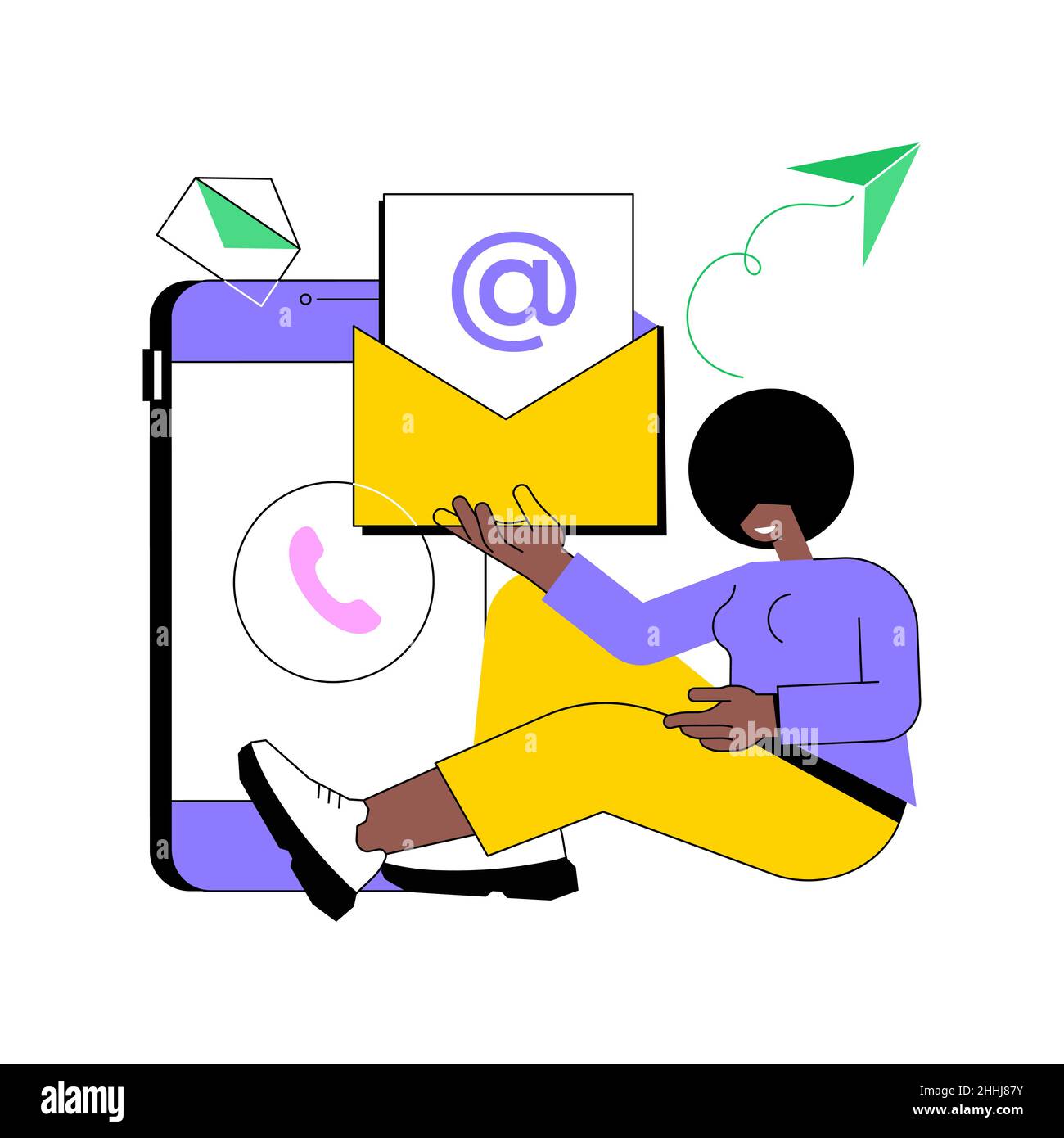 Contact us abstract concept vector illustration Stock Vector Image ...