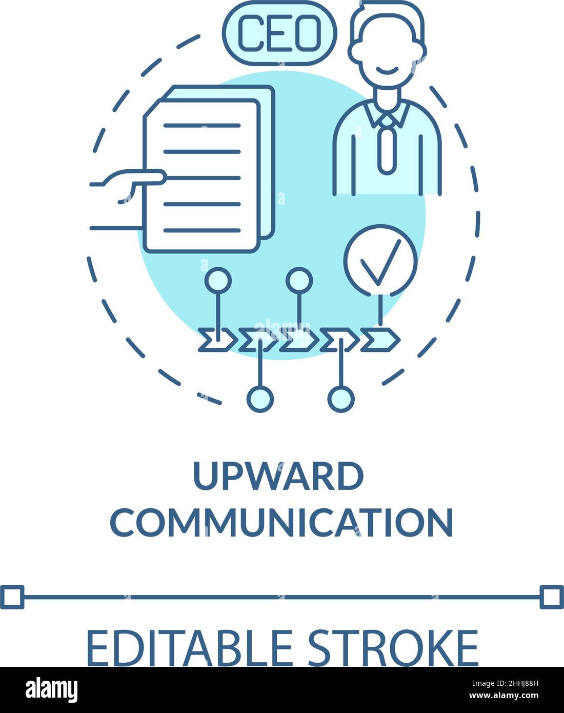 Upward communication turquoise concept icon Stock Vector Image & Art ...