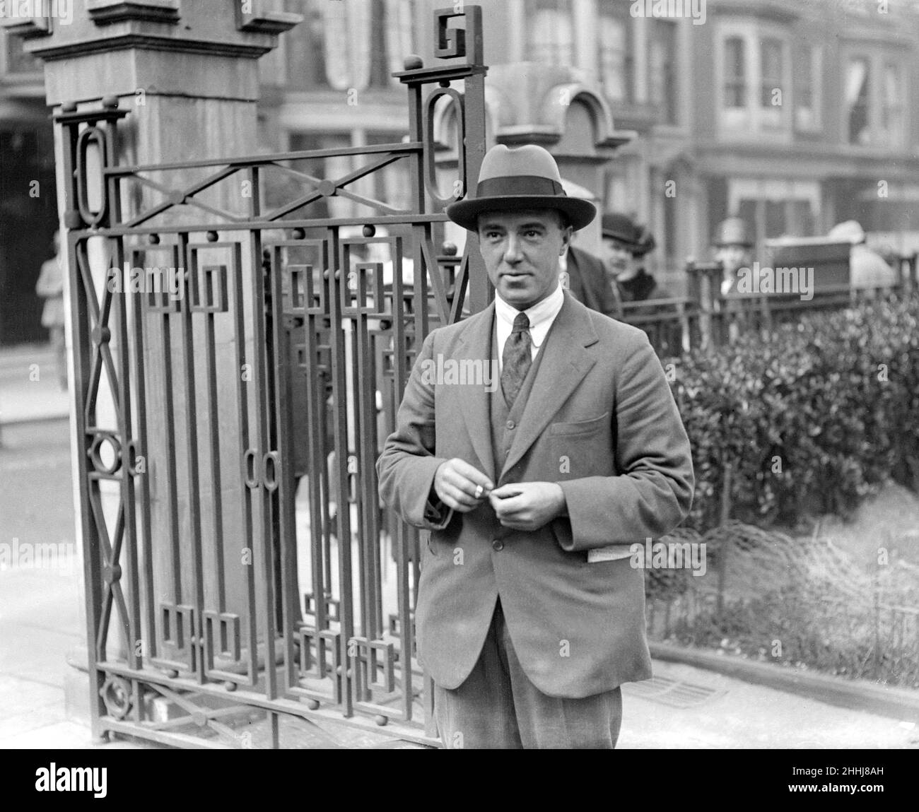 Harry Pollitt, member of the British Communist Party, smoking a ...