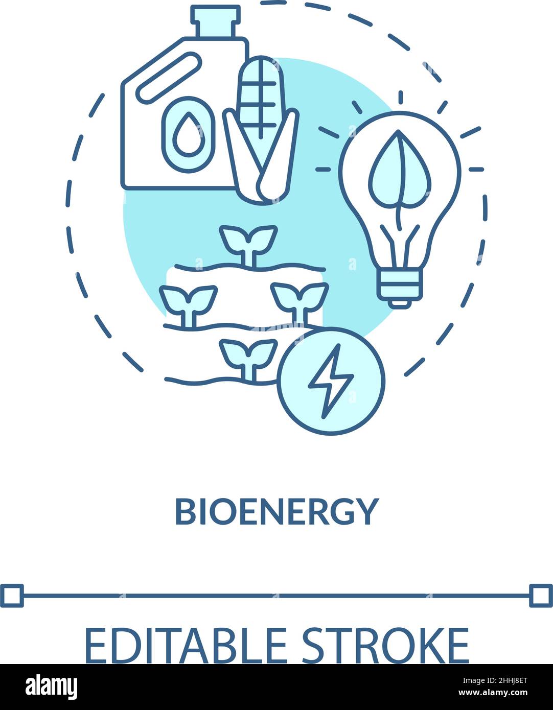 Bioenergy turquoise concept icon Stock Vector Image & Art - Alamy