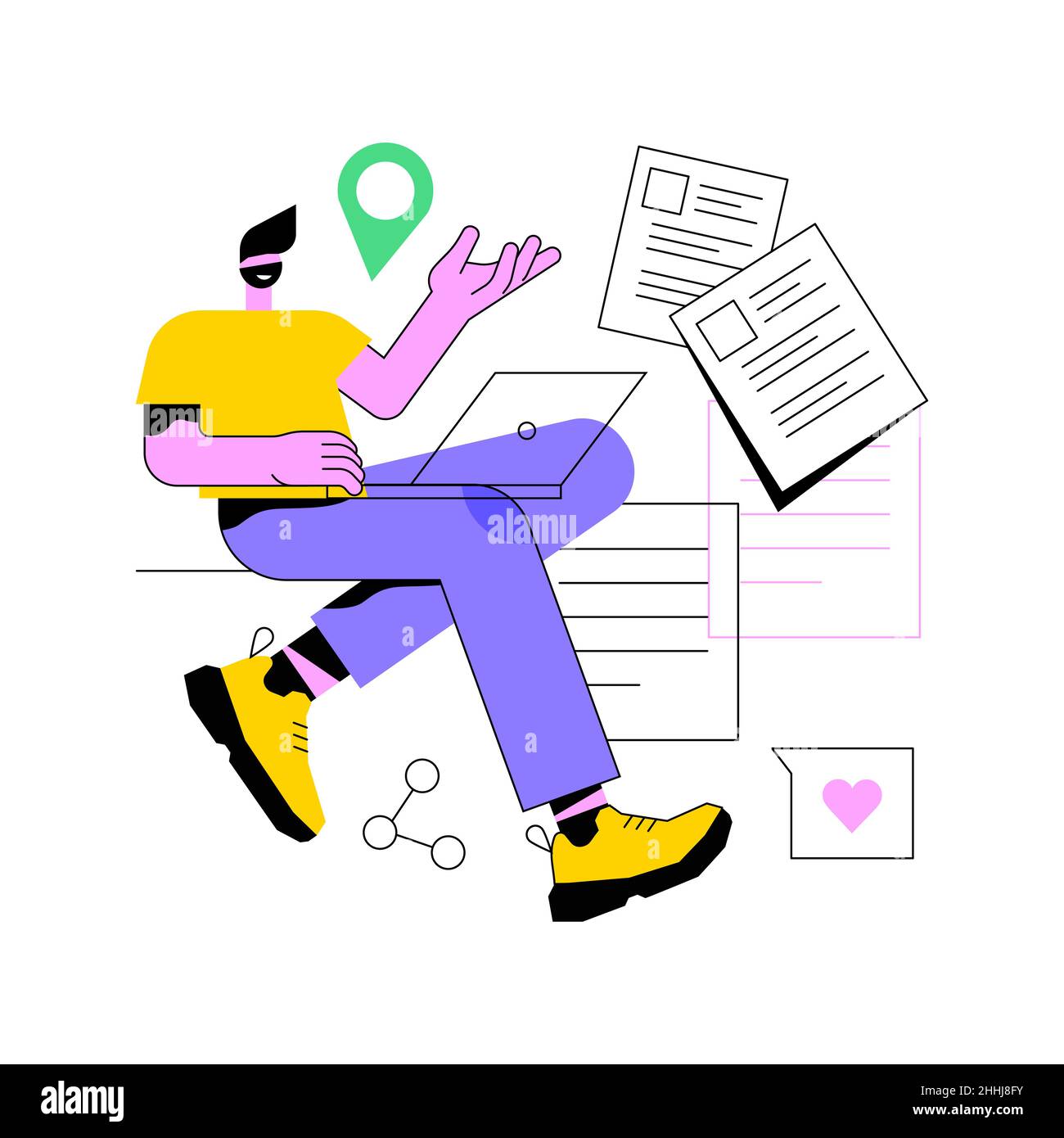 Blog articles abstract concept vector illustration Stock Vector Image ...