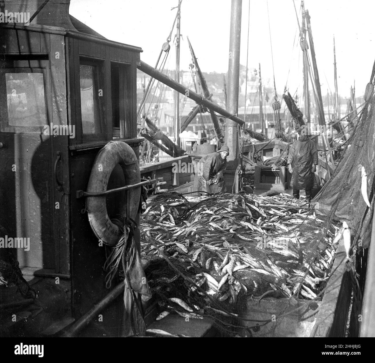 Alfieri Snr. Mackerel Fishing at Newlyn, Cornwall. Lowestoft Drifter ...