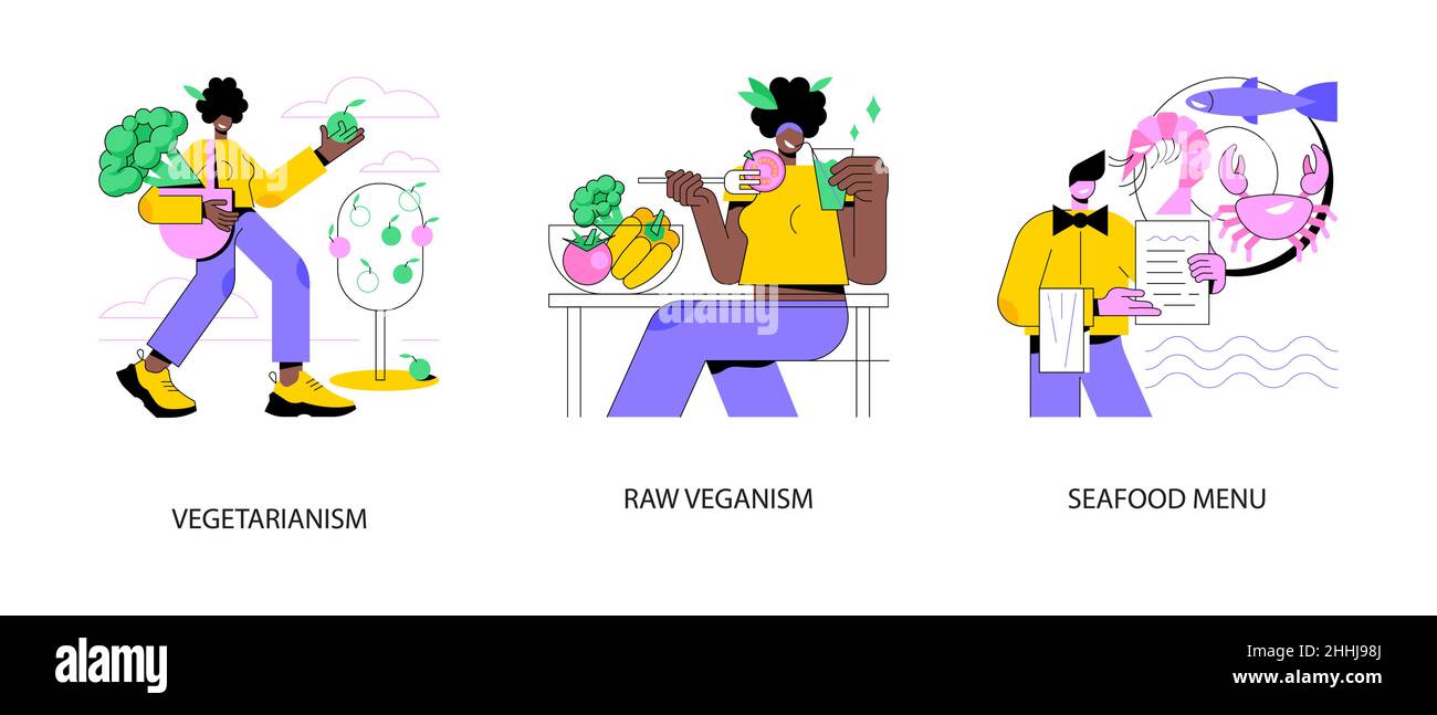 Organic food diet abstract concept vector illustrations Stock Vector ...