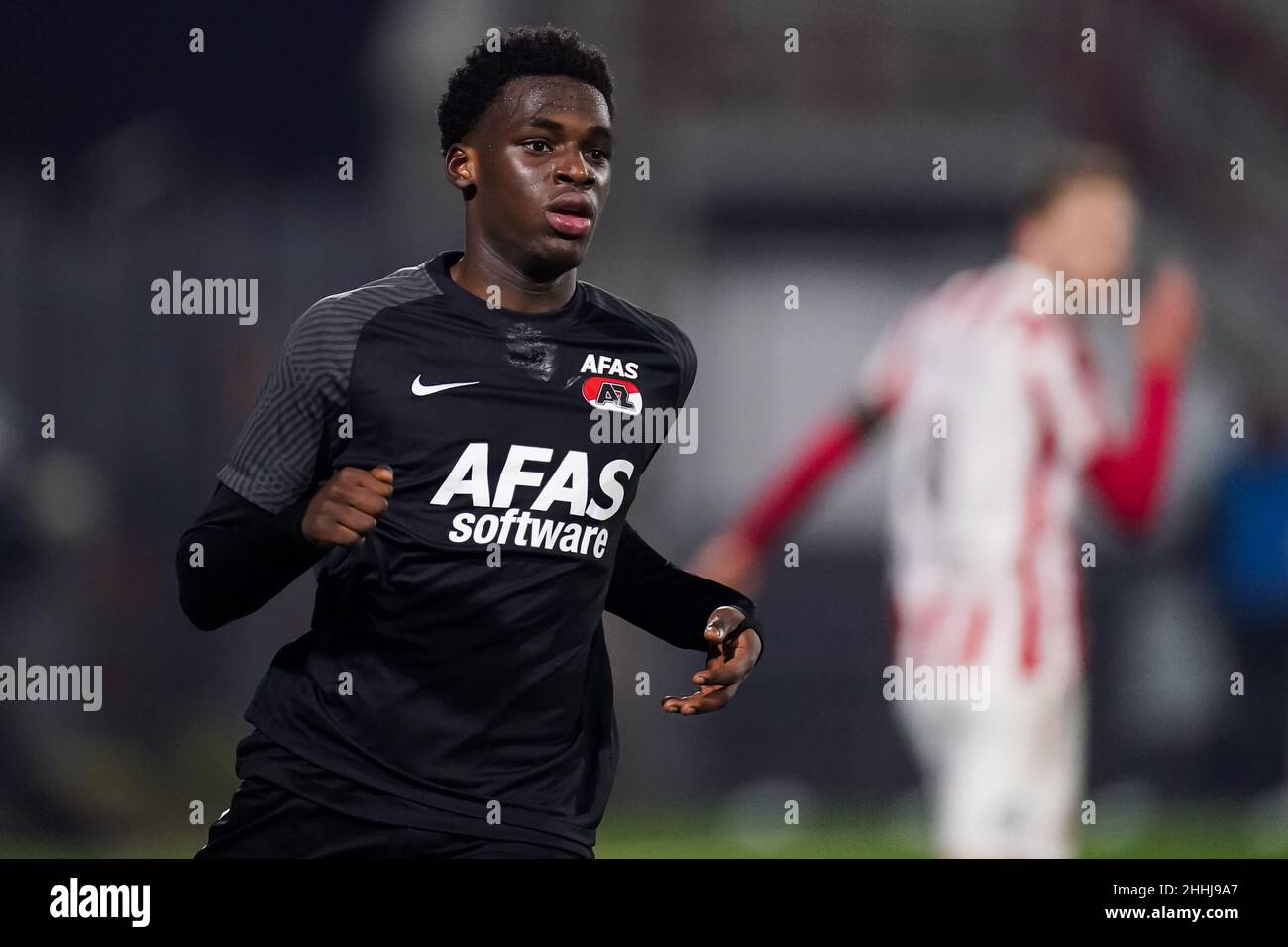 OSS, NETHERLANDS - JANUARY 24: Ernest Poku of AZ U23 during the Dutch ...