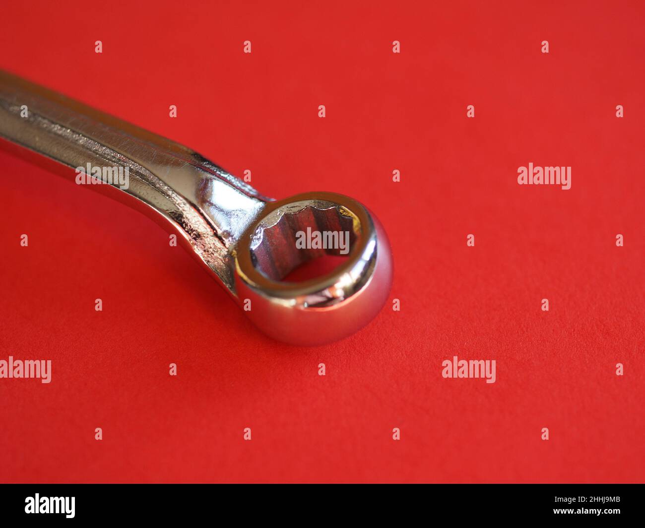 wrench aka spanner tool used to turn rotary fasteners such as nuts and ...