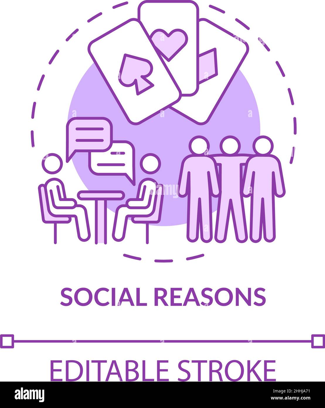 Social reasons purple concept icon Stock Vector Image & Art - Alamy