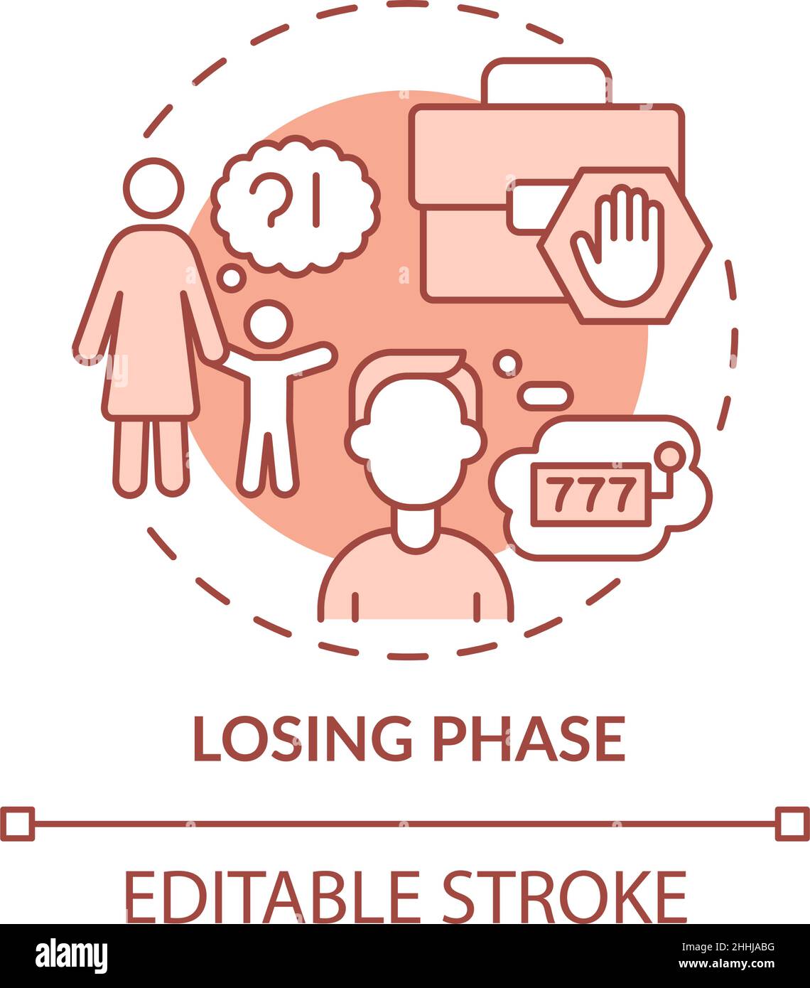 Losing phase terracotta concept icon Stock Vector Image & Art - Alamy