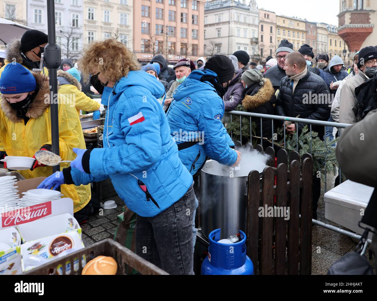Krakow, Poland - Dec 19, 2021: Christmas Eve for poor and homeless on ...