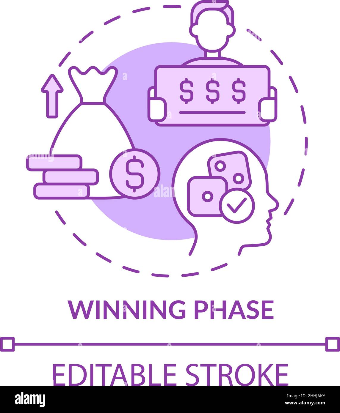 Winning phase purple concept icon Stock Vector Image & Art - Alamy