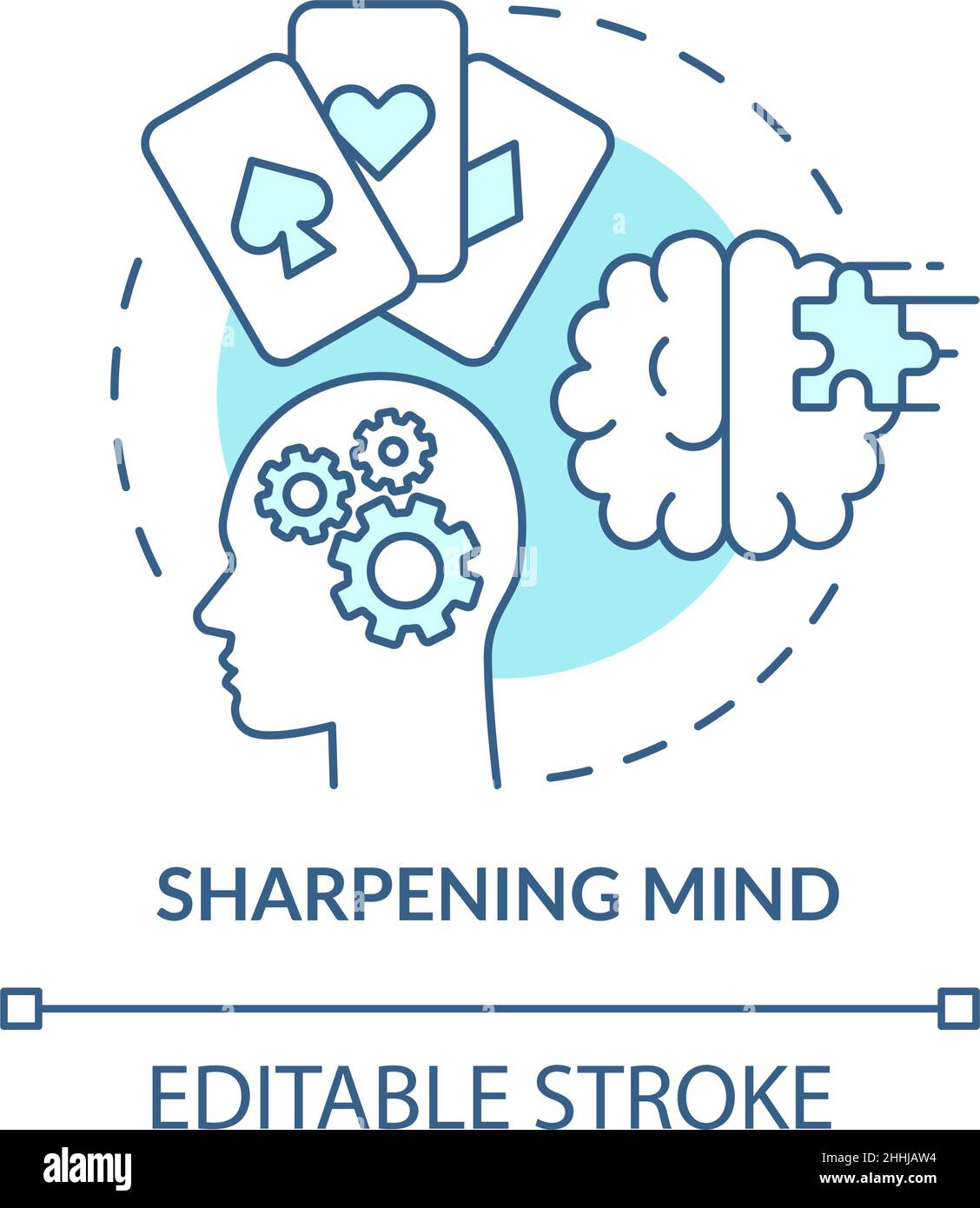 Sharpening mind turquoise concept icon Stock Vector Image & Art - Alamy