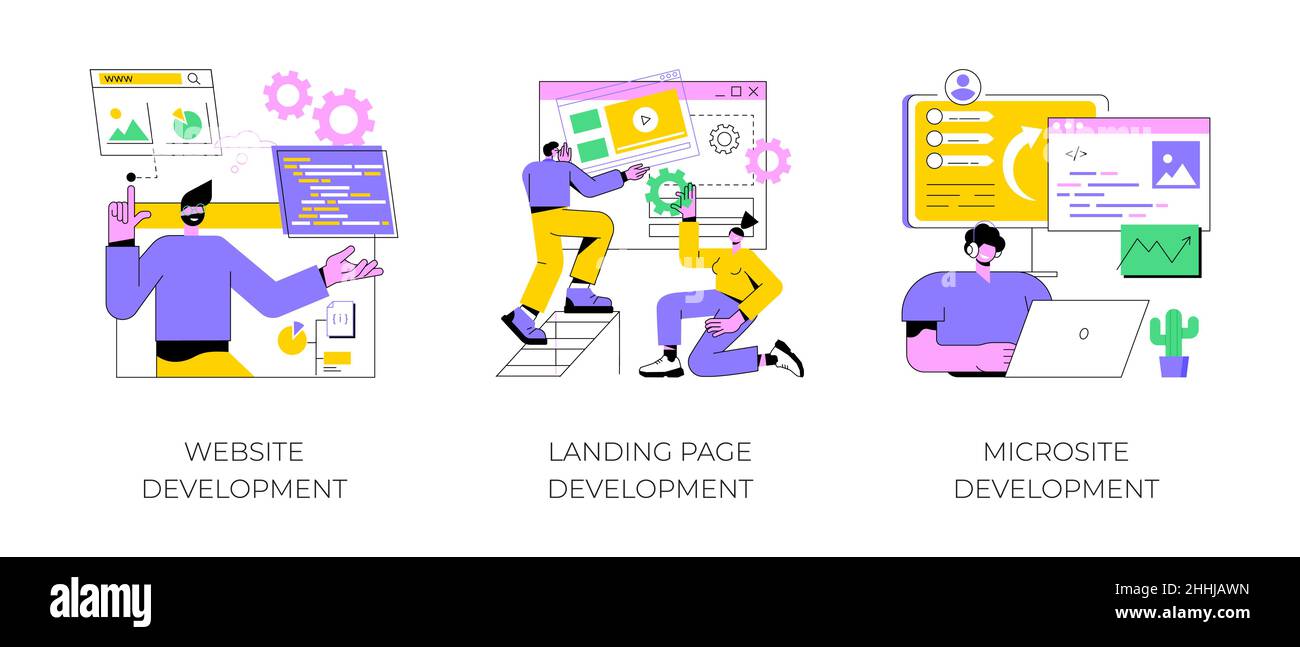 Webpage programming abstract concept vector illustrations Stock Vector Image & Art - Alamy