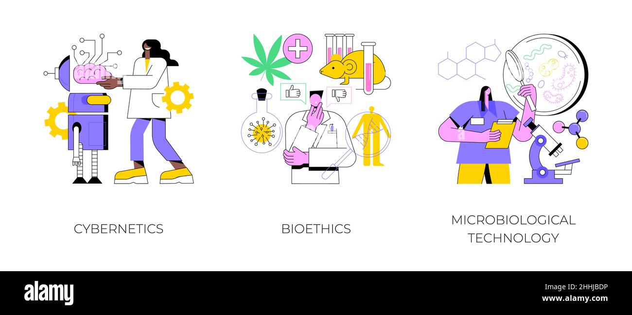 Biological science abstract concept vector illustrations Stock Vector ...