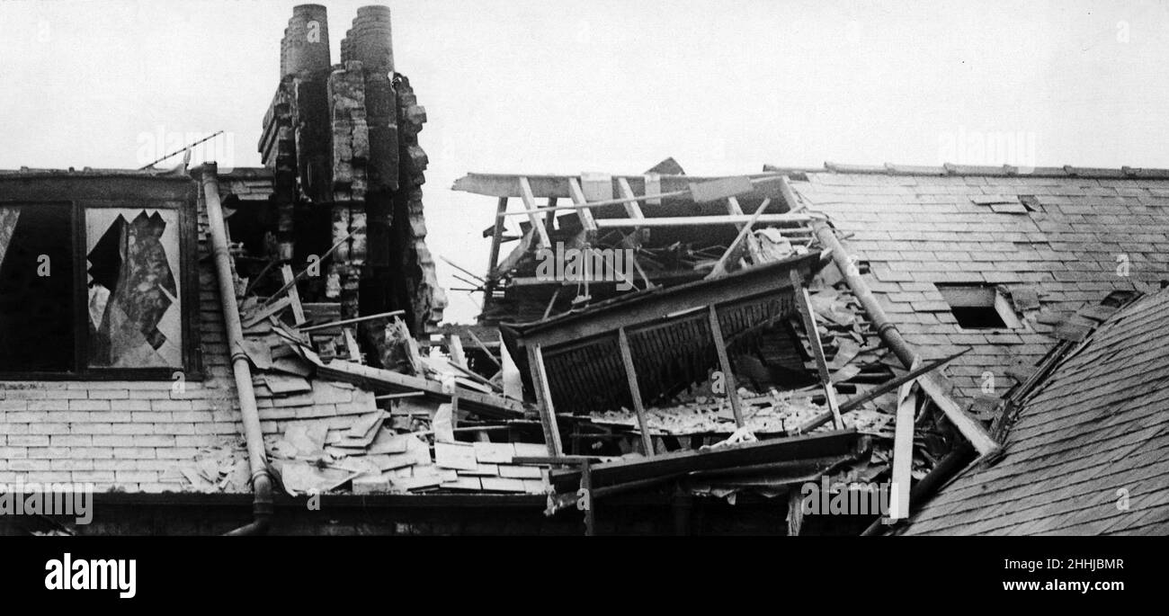 A house in Gladstone Road Scarborough hit by German shell fire during a ...