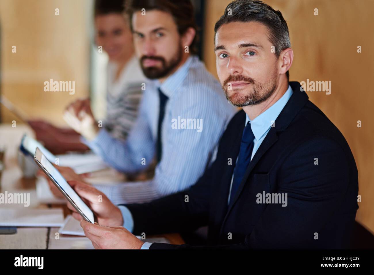 Focused team working table hi-res stock photography and images - Alamy