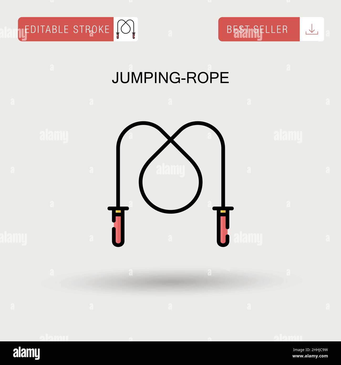 Jumping-rope Simple vector icon Stock Vector Image & Art - Alamy