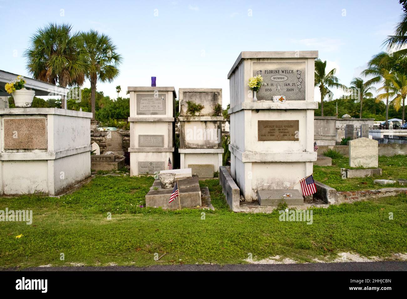 Key West Cemetery in Key West, Florida, FL USA. Island vacation ...