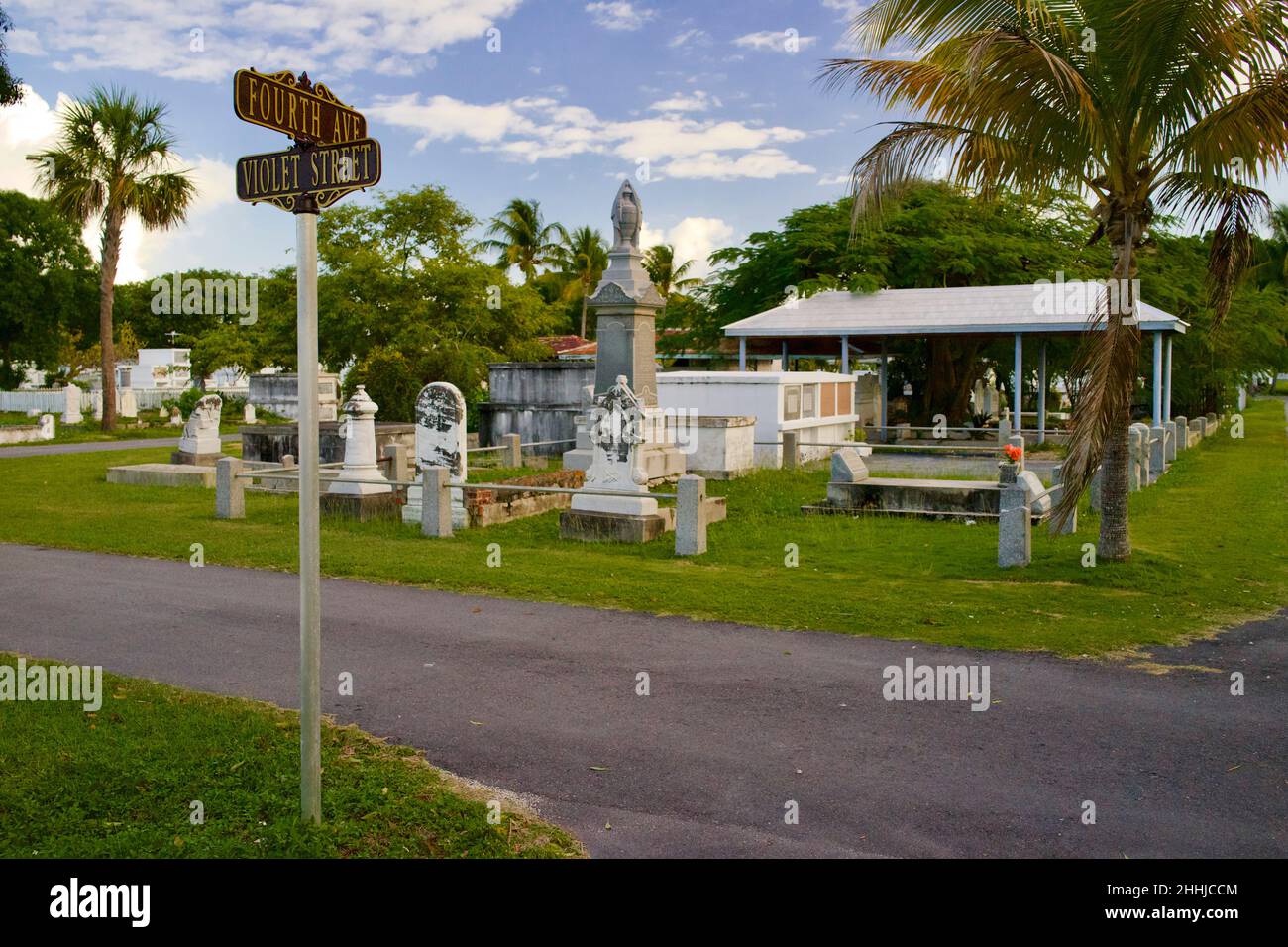 Key West Cemetery in Key West, Florida, FL USA. Island vacation ...
