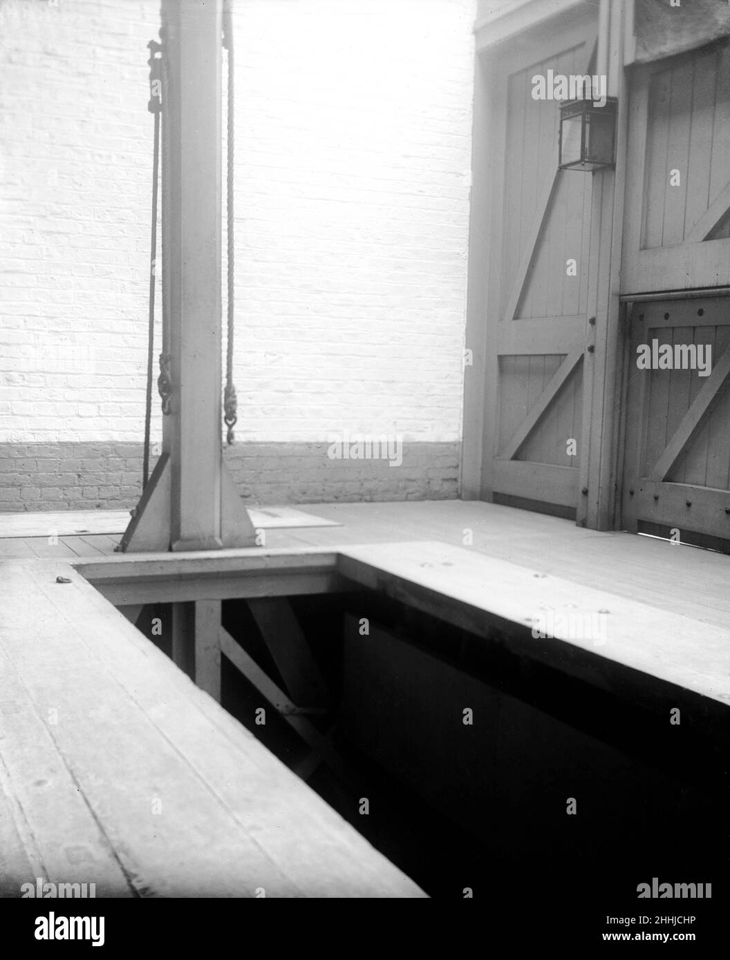 The gallows at the old Newgate Prison just before it was demolished to ...