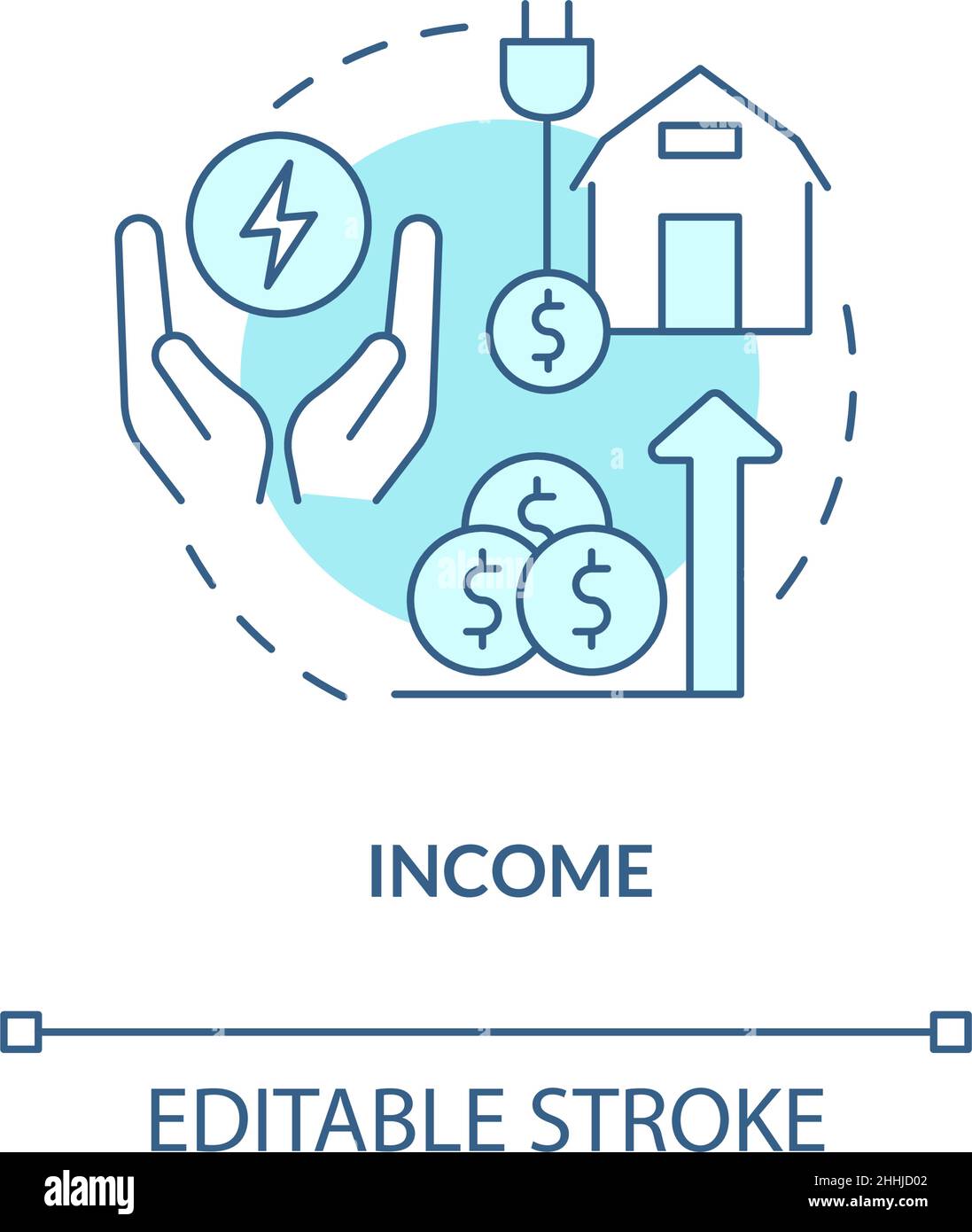 Income turquoise concept icon Stock Vector Image & Art - Alamy