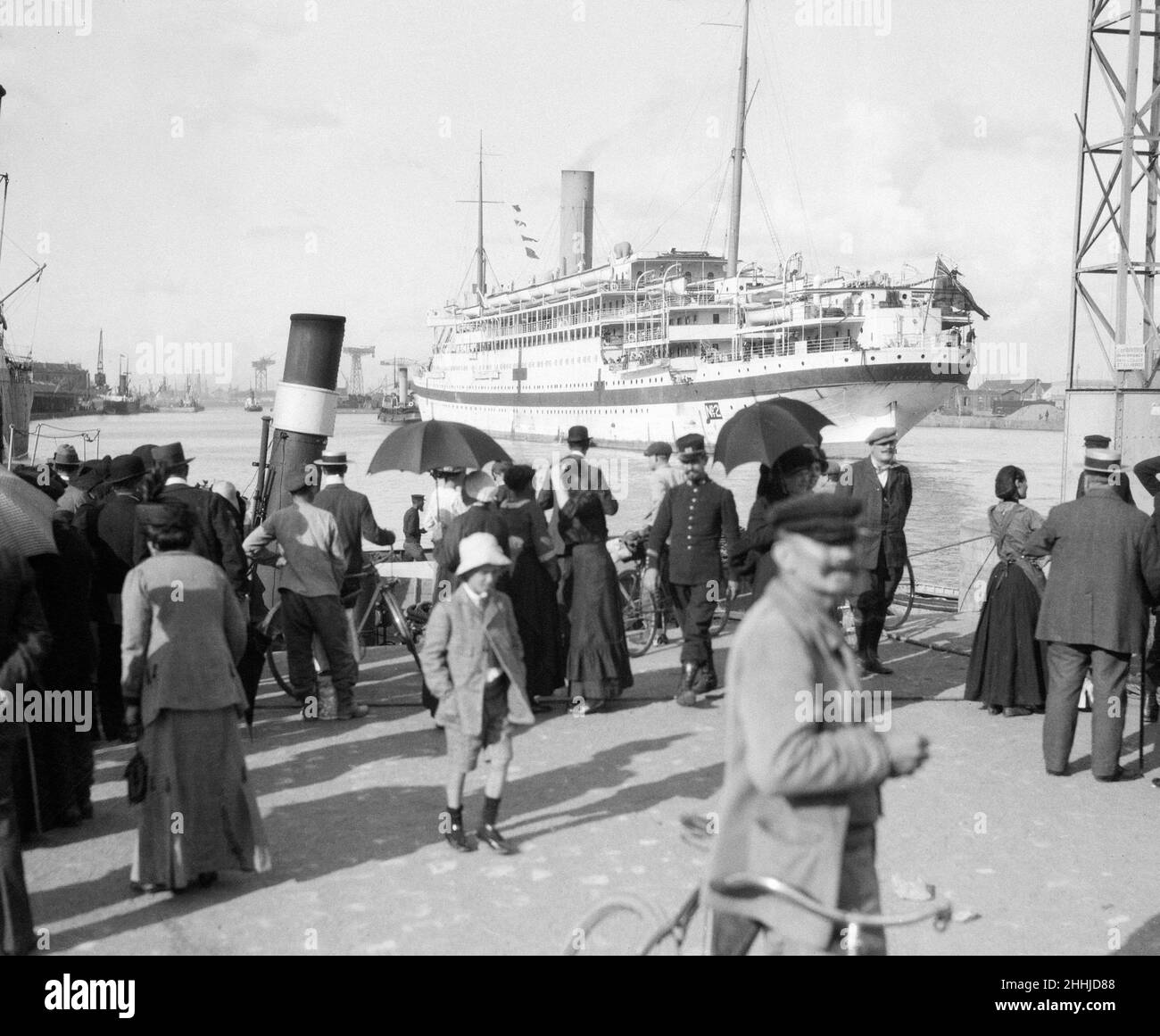 The Hospital Ship Asturias seen here leaving the French Channel port of ...