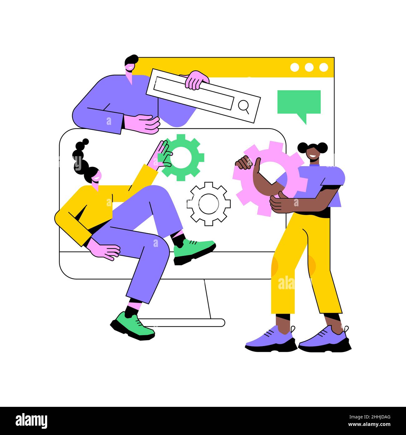 Collaboration abstract concept vector illustration Stock Vector Image ...