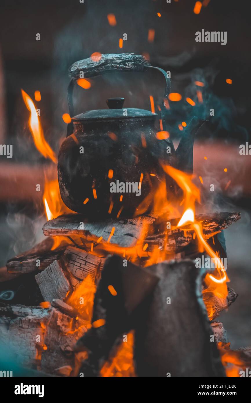 Tea pot fire hi-res stock photography and images - Alamy